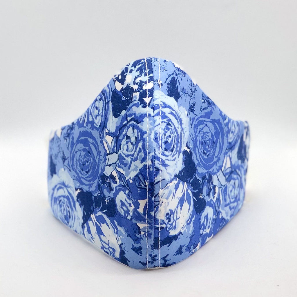 Blue Blooms Face Mask - Girls Face Mask – Alivia Simone